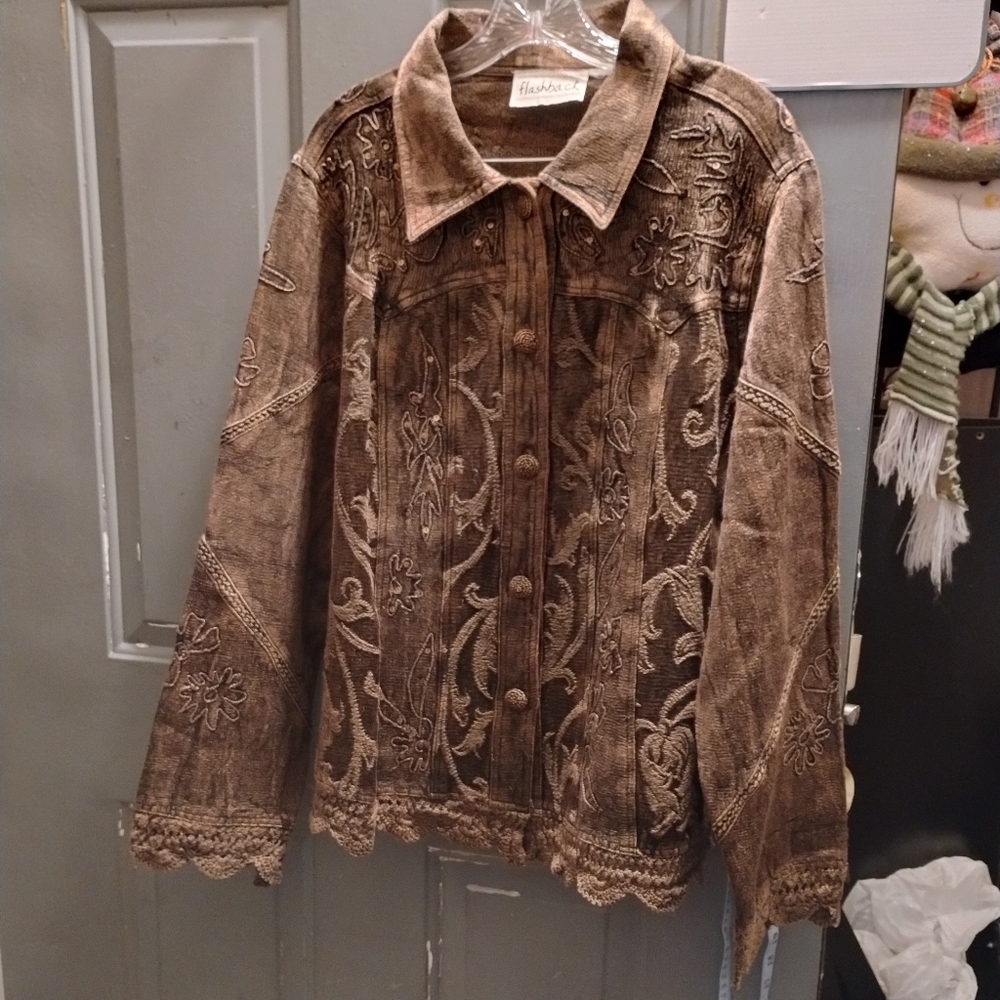 Vintage Flashback Bronze Boho Jacket - Gem